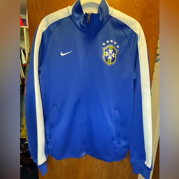 Nike | Jackets & Coats | Authentic Mens Nike Brazilian National Futbol Team Warm Up Jacket ...